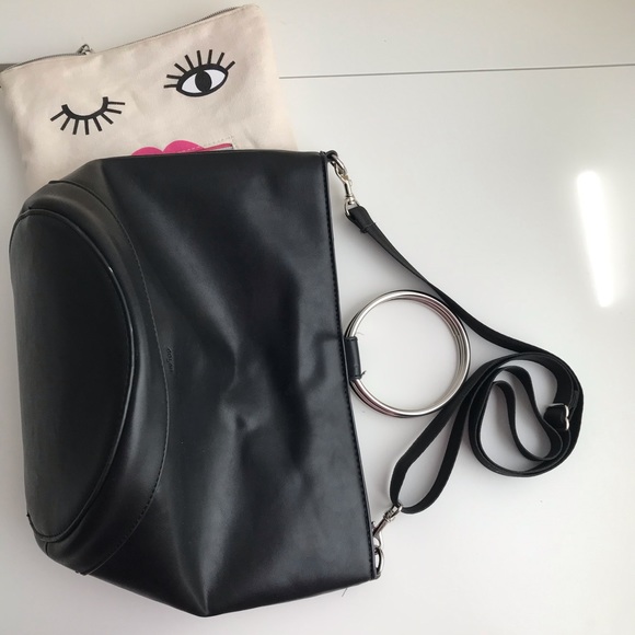 Colab | Bags | Colab Vegan Leather Black Bucket Bag | Poshmark